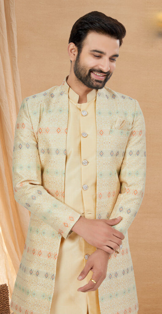 Nehru Jacket for Wedding Combinations for Men Blue Jacket Kurta Patama