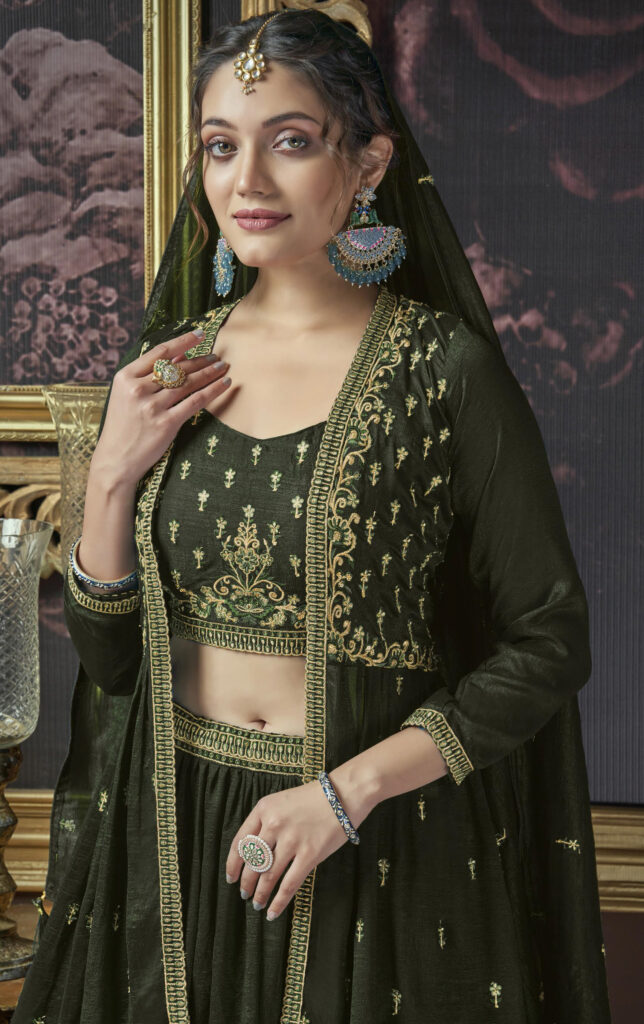 Lehenga Choli Modern Dress for Sister Marriage in Mango Yellow Colour