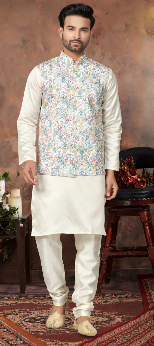 Nehru Jacket for Wedding Combinations for Men Blue Jacket Kurta Patama