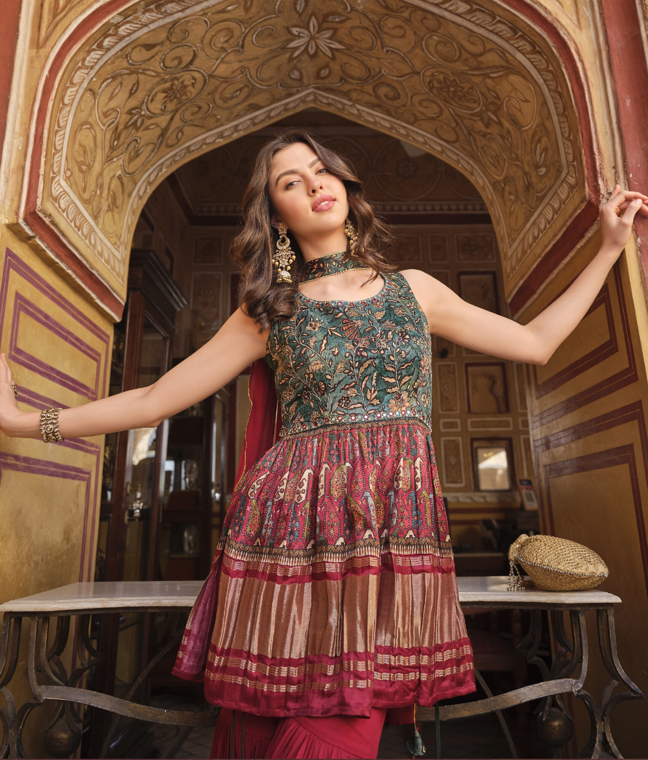 Unique Party Wear Indo Western Dress Gharara Sharara Dress Design